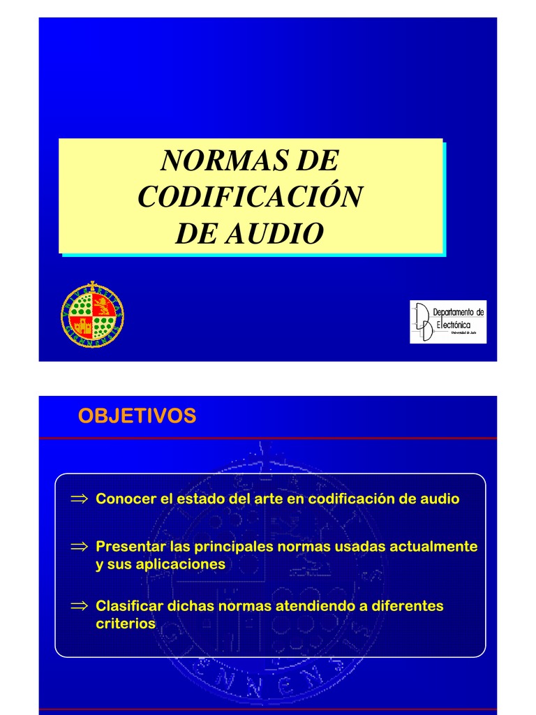 Normas Codificacion de Audio | PDF | Datos de computadora | Electrónica