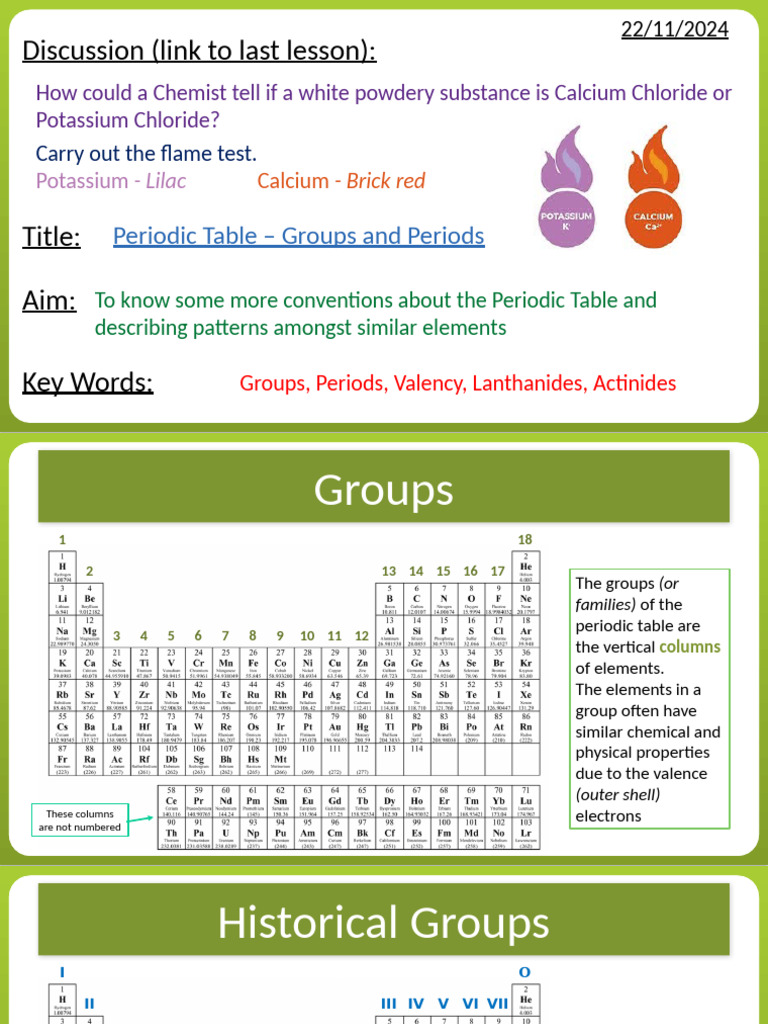 Understanding Periodic Table Groups and Periods | PDF | Periodic Table ...