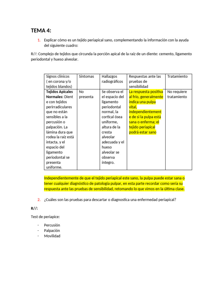 Tema 4 DX Pulpar y Periapical | PDF | Hueso | Diagnostico medico