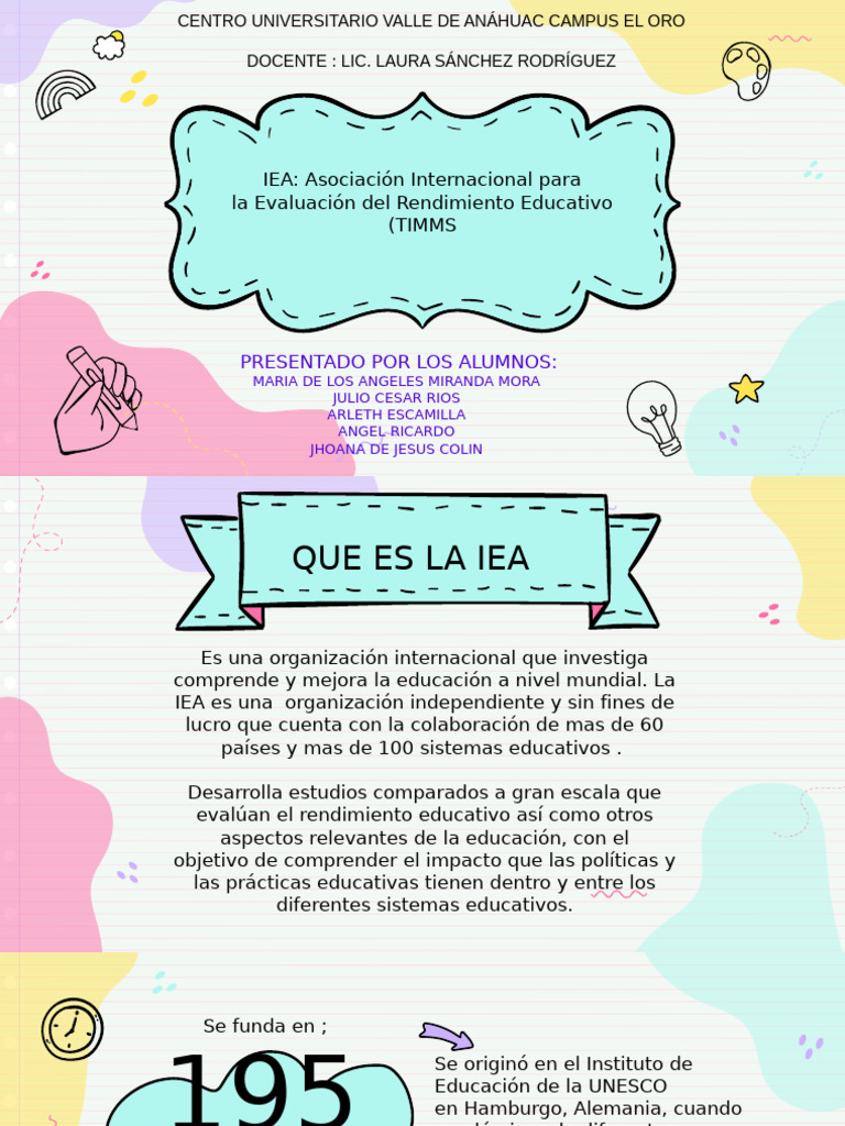 Iea Presentacion | PDF | Evaluación | Aprendizaje
