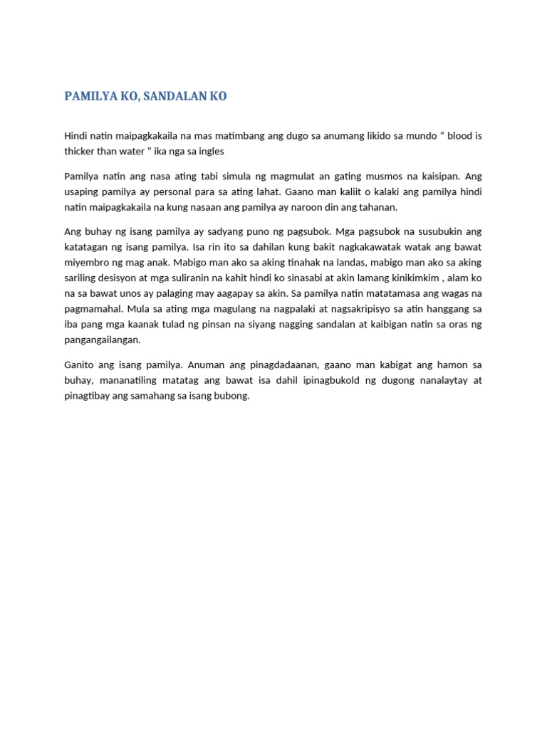 Pamilya Ko | PDF