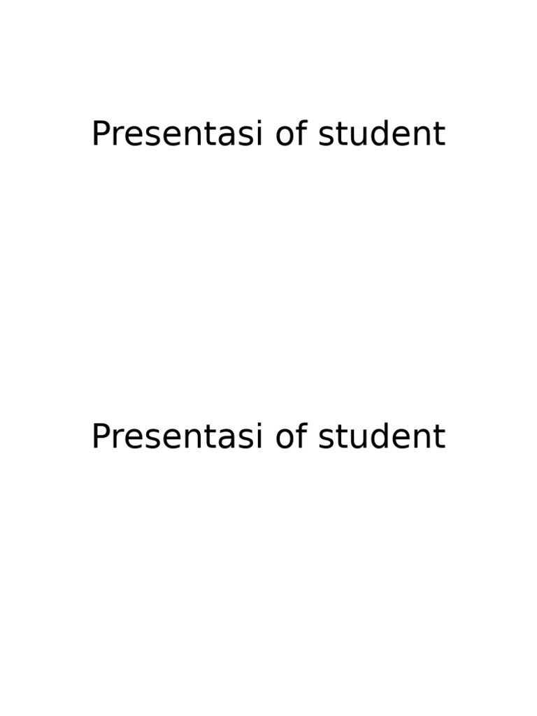 Presentasi of Student | PDF