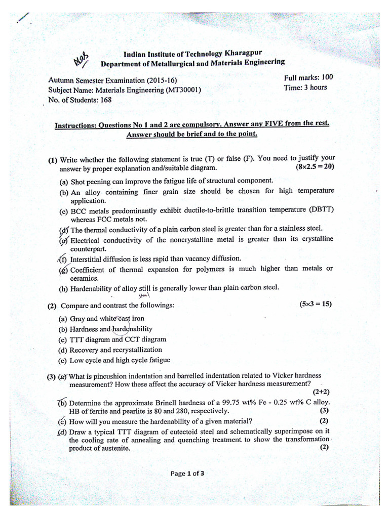 mt30001 2015 Endsem | PDF