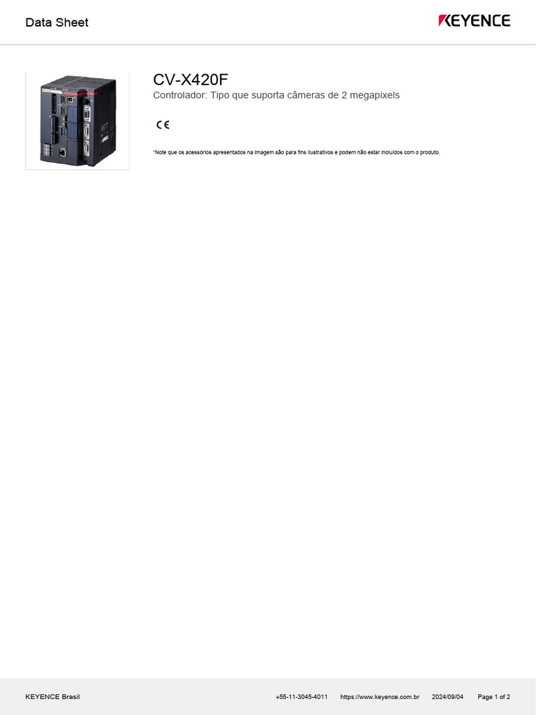 Data Sheet do Controlador CV-X420F | PDF