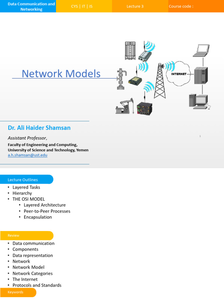 DCN - Lecture 3 - Network Models and Layering | PDF | Osi Model | Computer Network