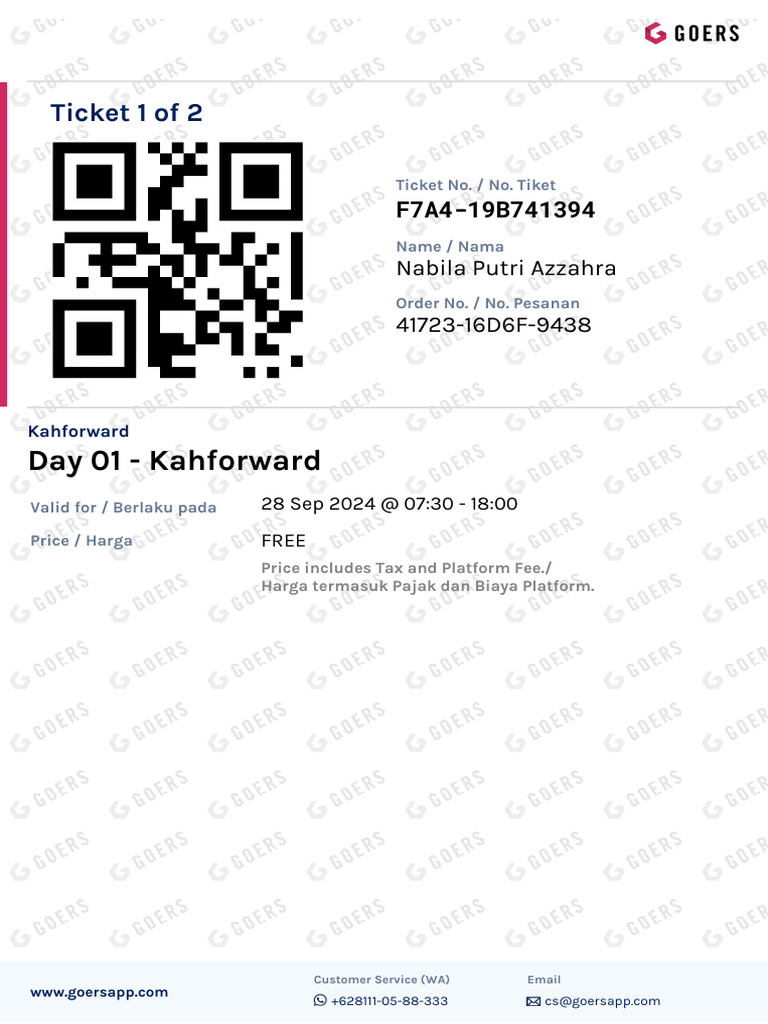 (Event Ticket) Day 01 - Kahforward - Kahforward - 1 41723-16D6F-9438 | PDF