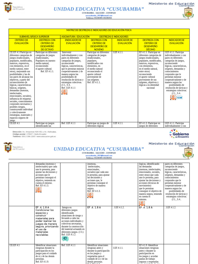 Formato PCI Educación Física | PDF | Percepción