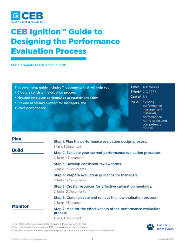CEB Ignition Guide To Employee Evaluation Process | PDF | Performance ...