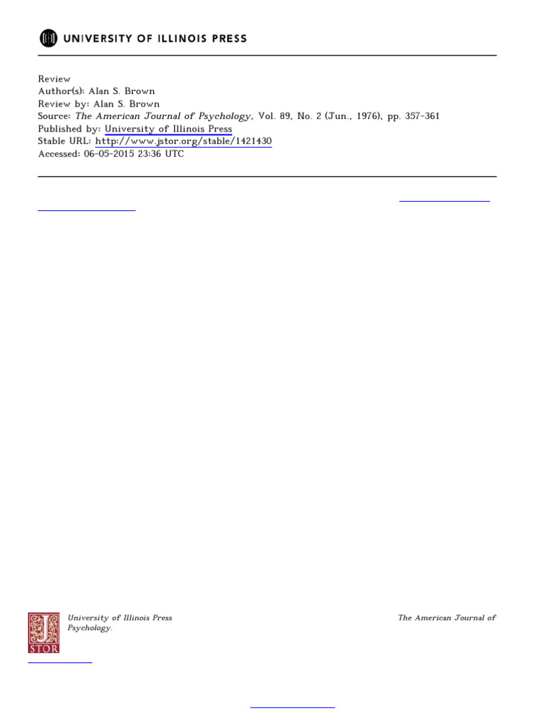 Brown 1976 Pdf Recall Memory Memory