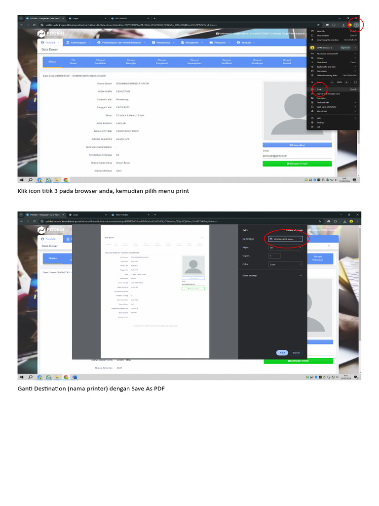 Panduan Save As PDF Dari Browser | PDF