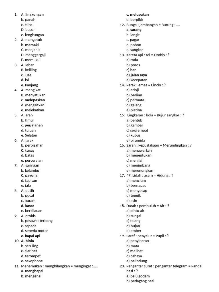 Analogi Dan Pengelompokan Kata | PDF