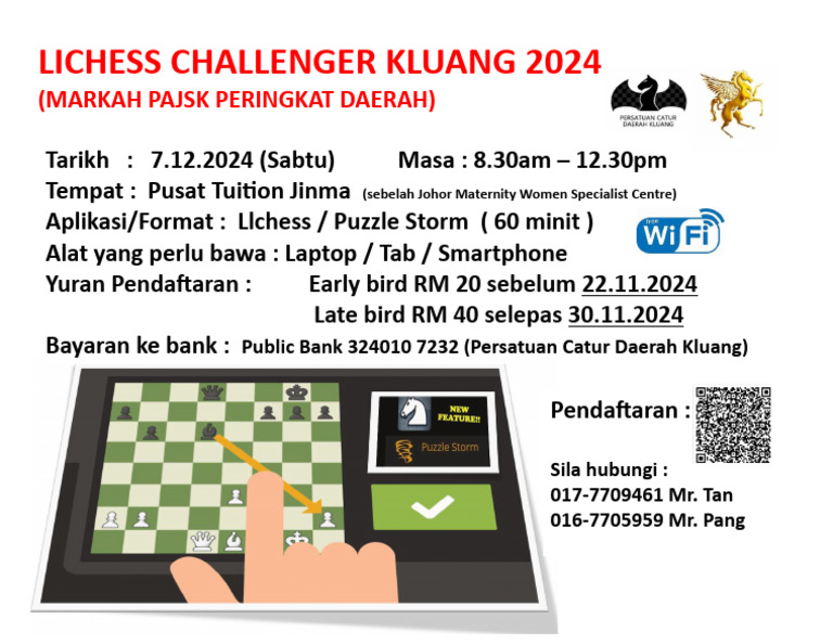 Poster LICHESS CHALLENGER KLUANG 2024 | PDF