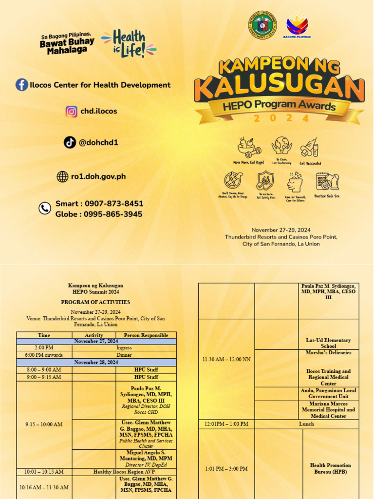 Program of Activities | PDF