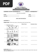 Ratio and Proportion Grade 6 | PDF