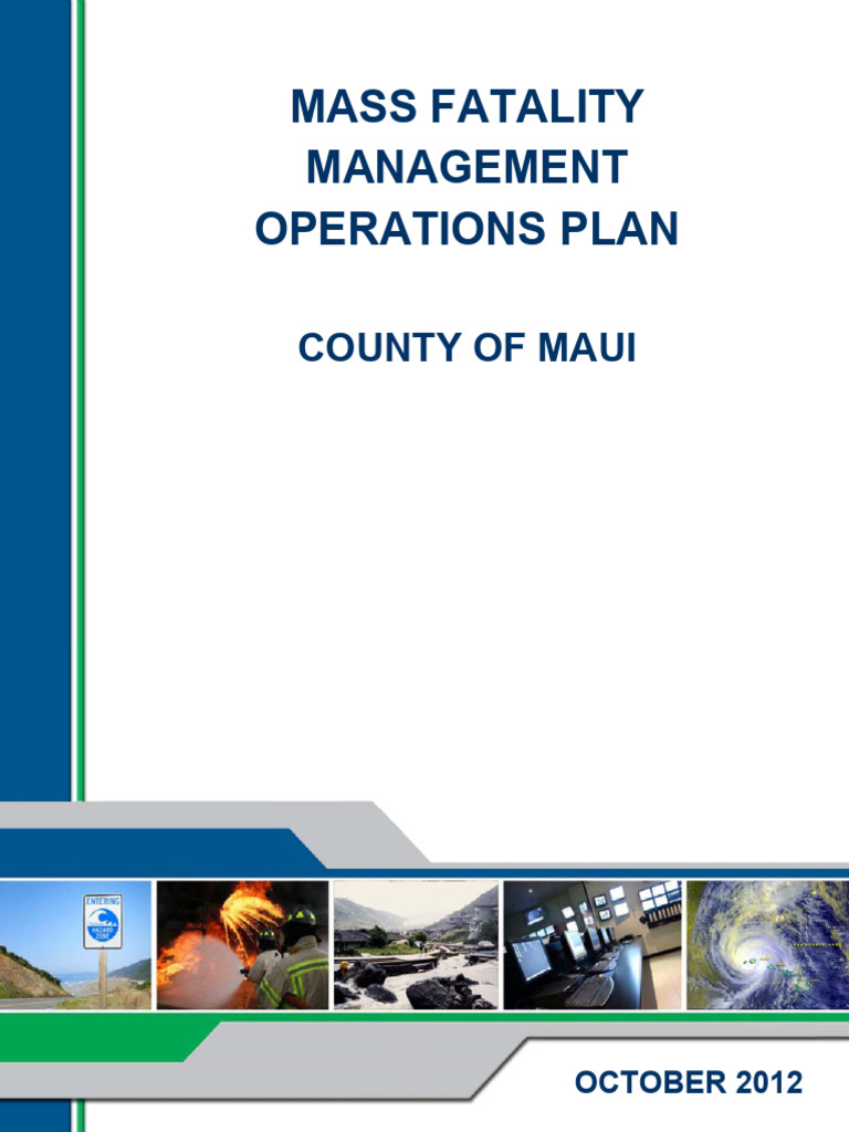 Mass Fatality Management Operations Plan | PDF | Emergency Management | Health Insurance ...