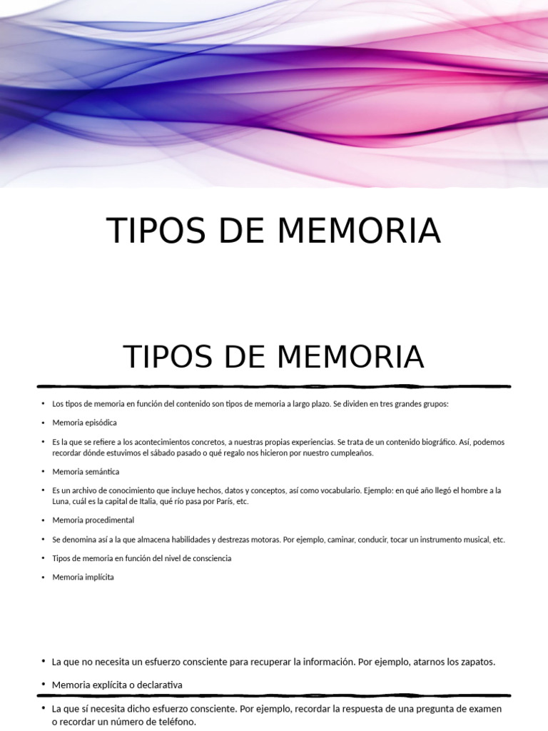 Tipos de Memoria | PDF