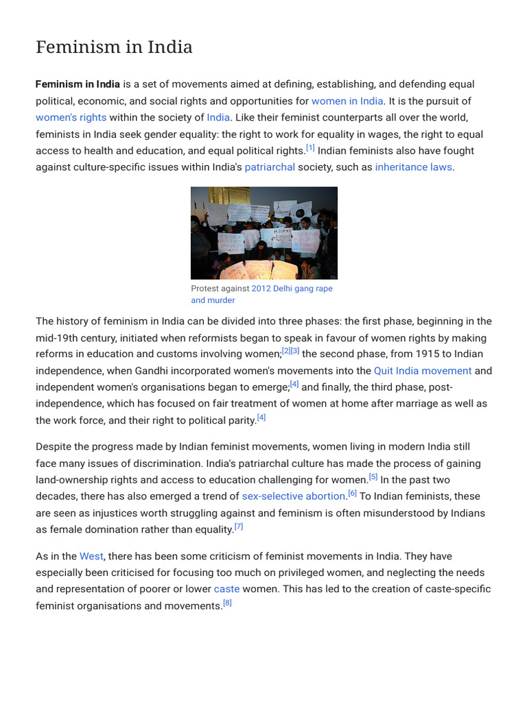 Feminism Movements in India Explained | PDF | Feminism | Gender Studies