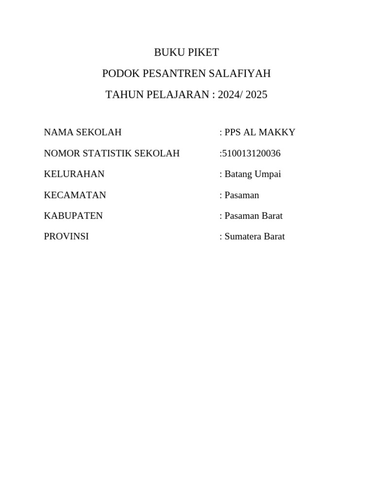 Buku Piket | PDF