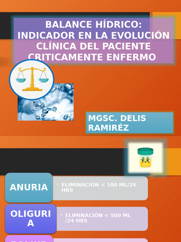 Clases de Balance Hidrico Uci | PDF | Deshidración | Unidad de Cuidados ...