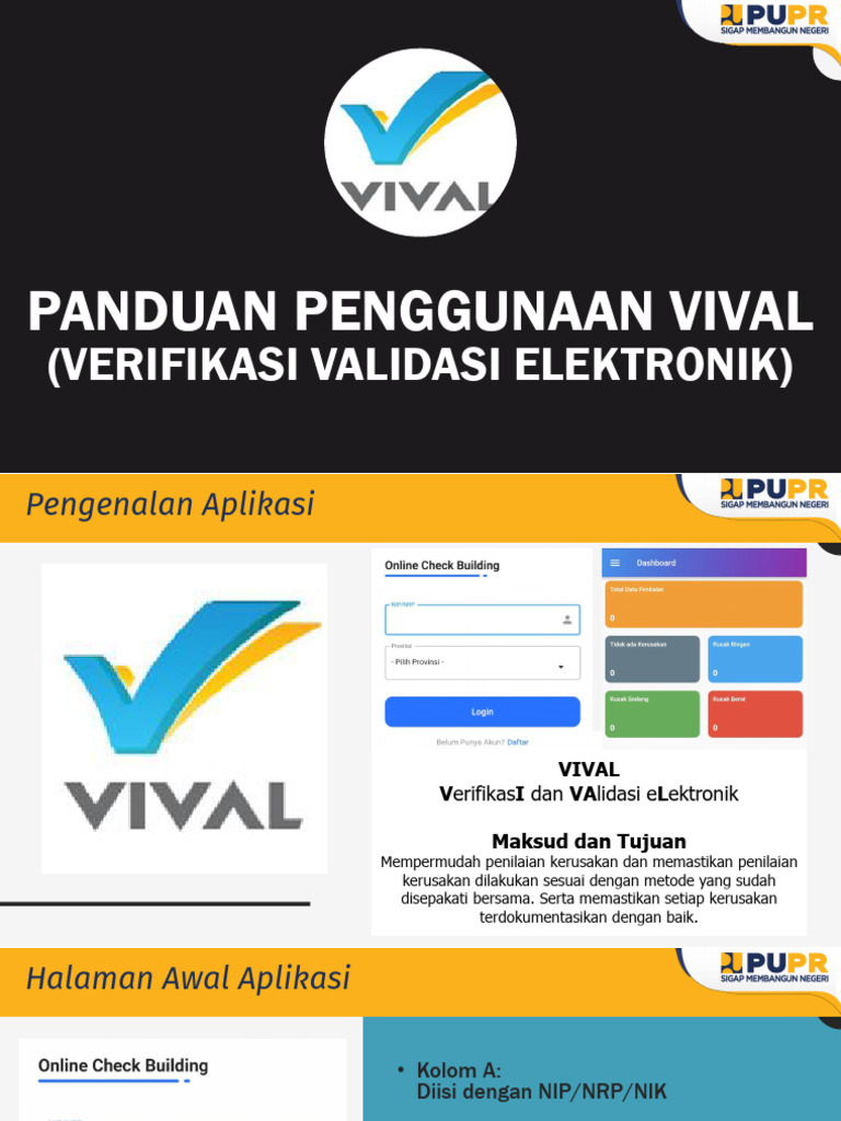 Panduan Penggunaan Aplikasi VIVAL | PDF