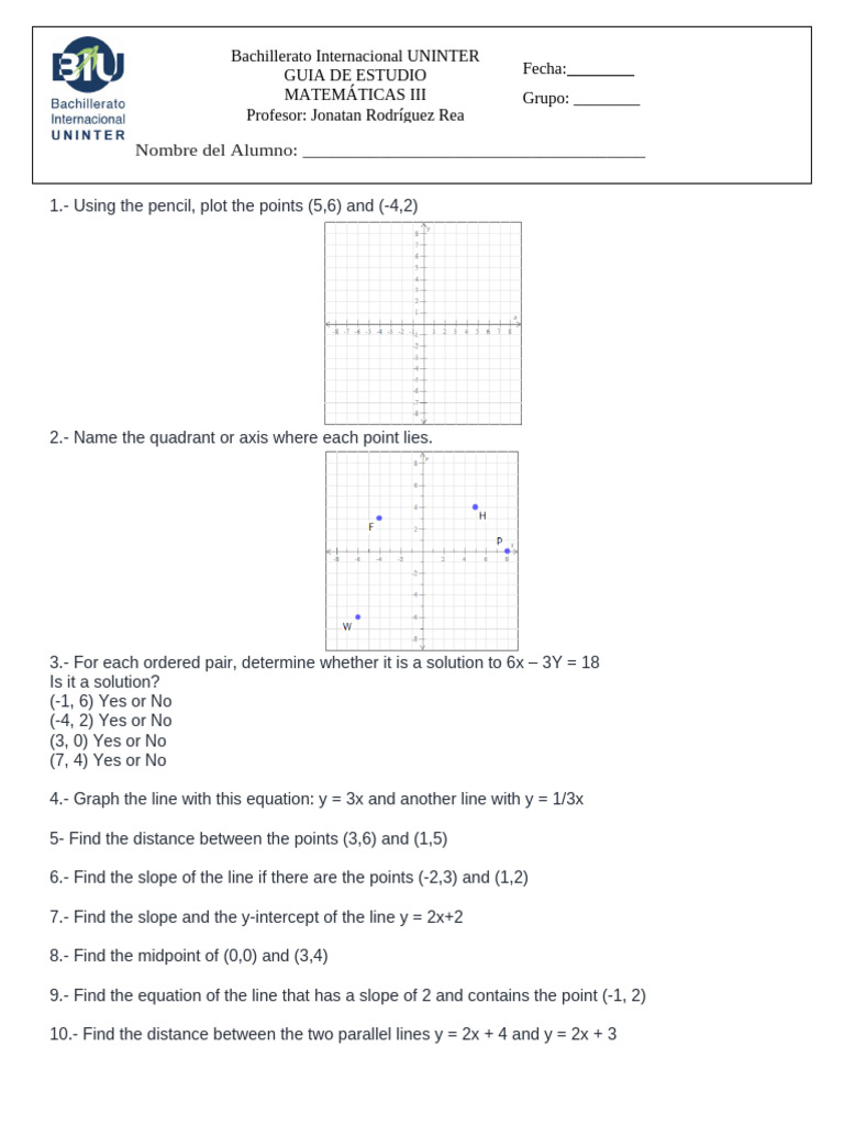 Study Guide Math III First Partial | PDF