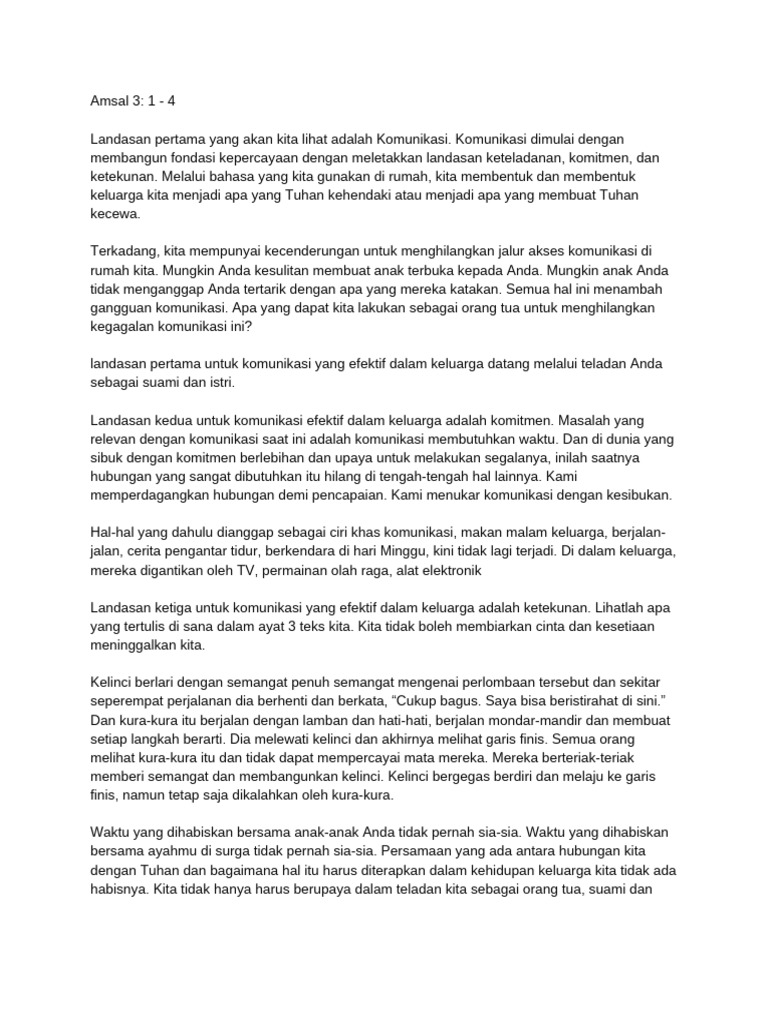 Amsal 3 - 1 - 4 Ibadah Syukur 5 Maret 2024 | PDF | Kesehatan Holistik