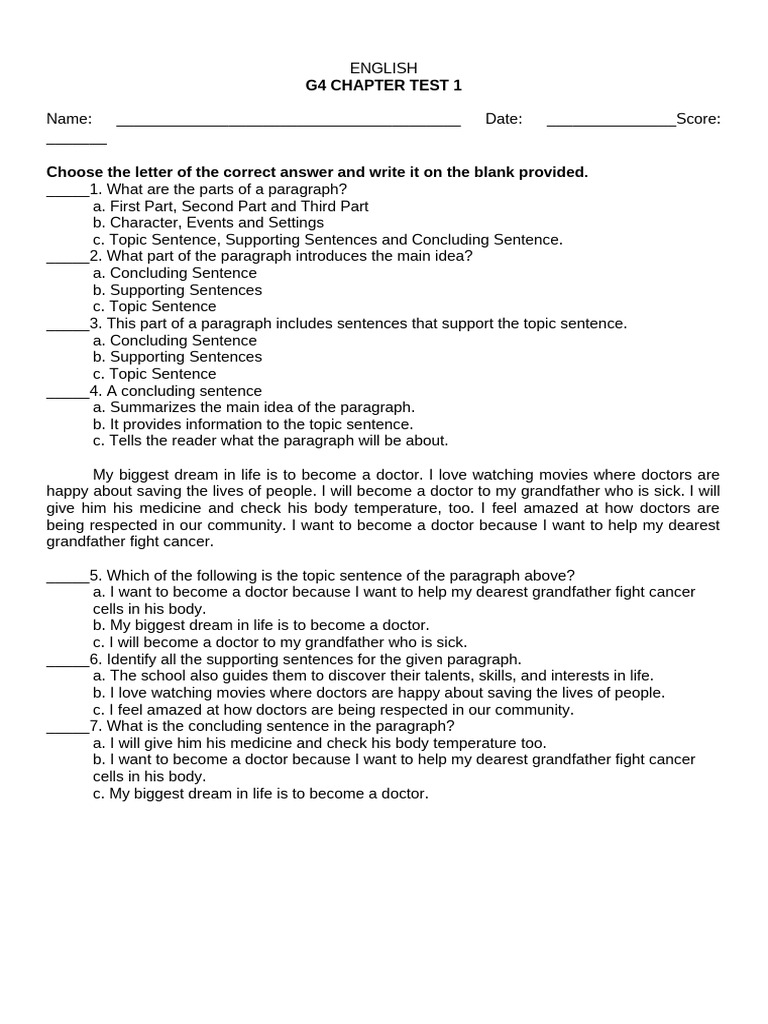Ls 1 - Ecs Ae Level 1 Test | PDF | Language Arts & Discipline | Foreign ...