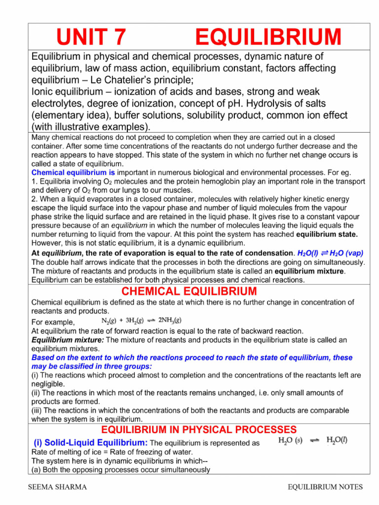 Equilibrium Notes-2022 | PDF
