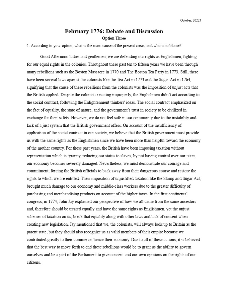 Colonial Rights and British Tyranny | PDF | Taxes | British Empire