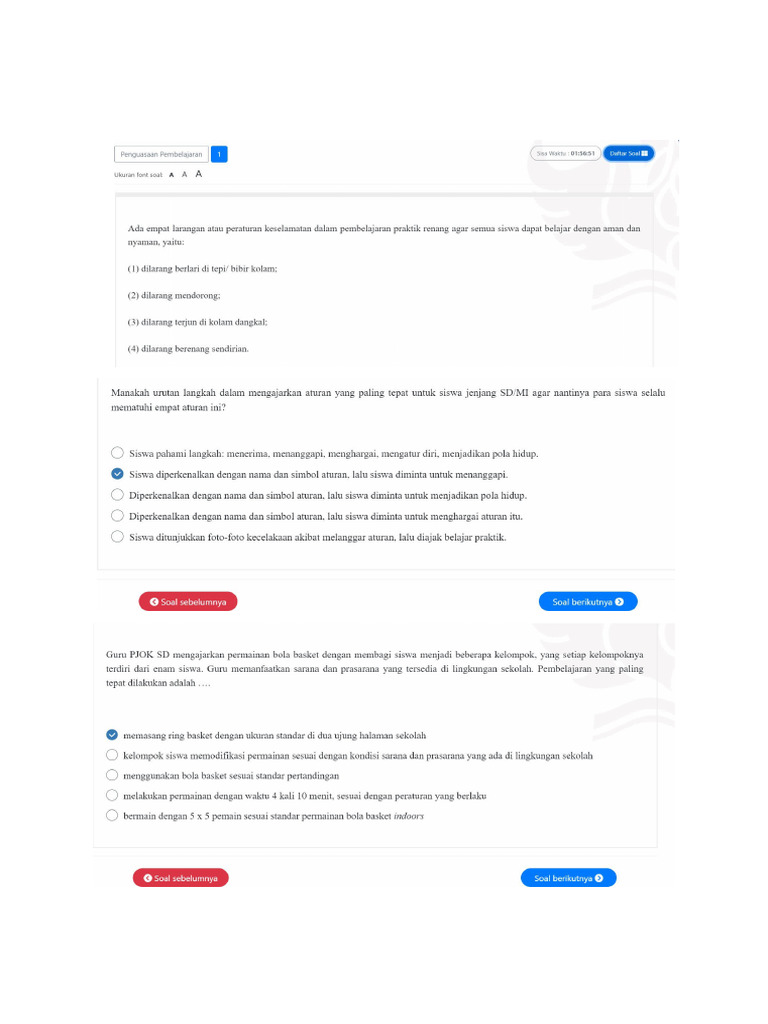 Kunci Jawaban Tryout Pjok | PDF