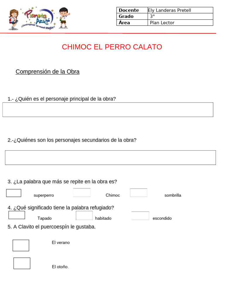 Chimoc El Perro Calato | PDF | Artes del Lenguaje y Comunicación