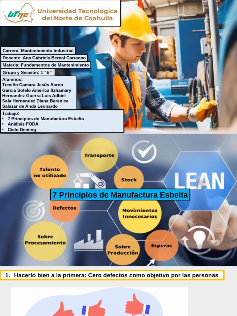 7 Principios de Manufactura Esbelya | PDF