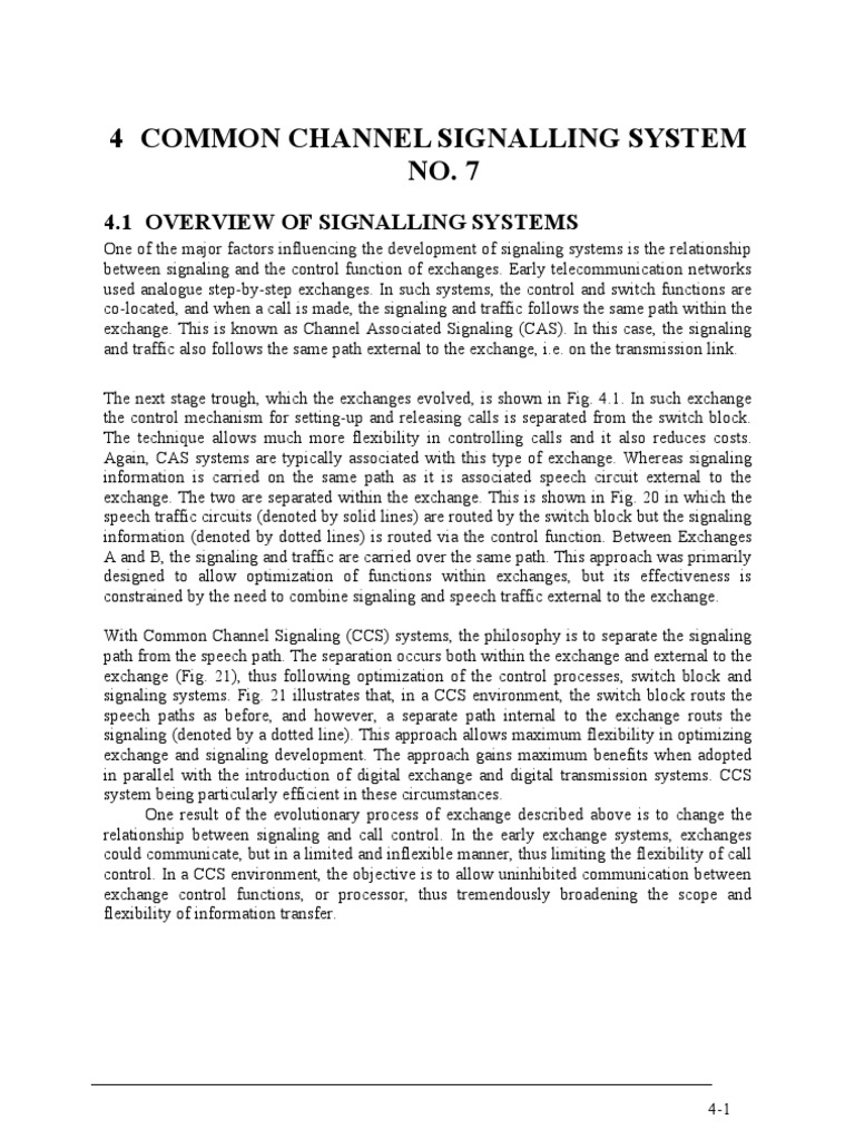 Common Channel Signalling System No. 7 Overview | PDF | Osi Model | Computer Network