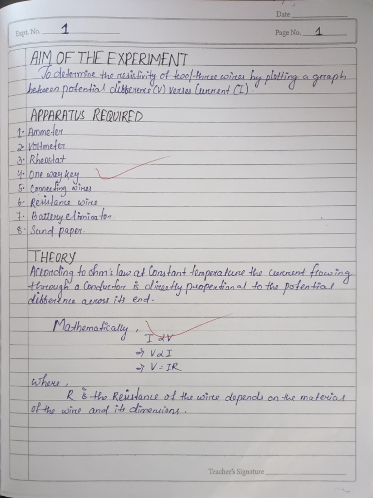 PHYSICS PRACTICAL EXPERIMENT 1-5 | PDF