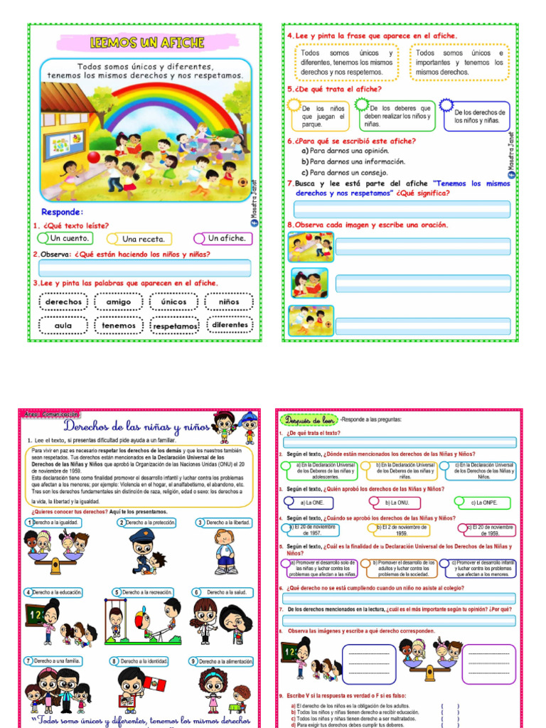 Ficha Derechos Del Niño.. | PDF