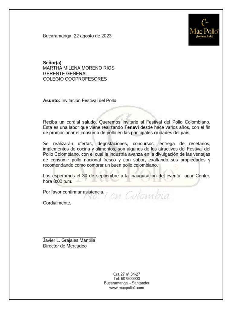 Cartas Combinadas 20 | PDF | Colombia | Promoción y comunicaciones de marketing