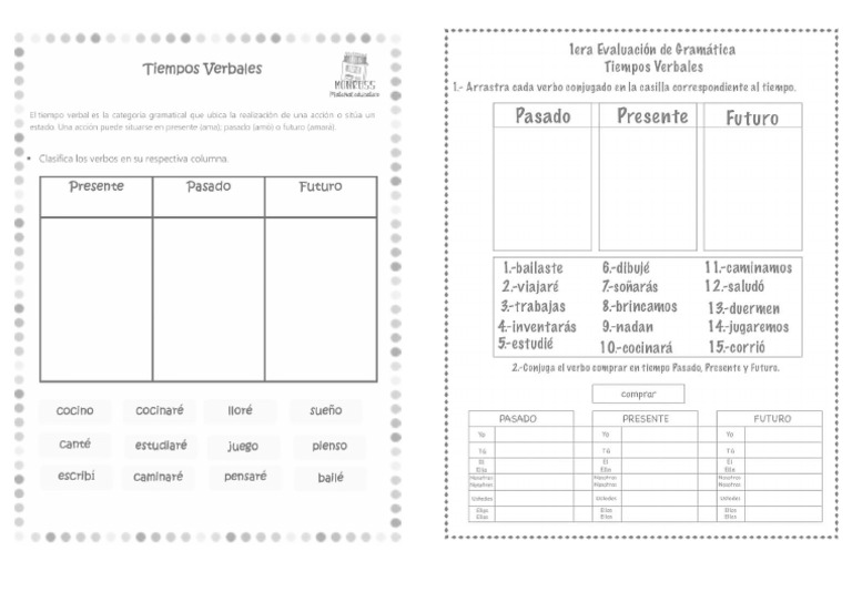 Tiempos-Verbales-3° - Grado | PDF