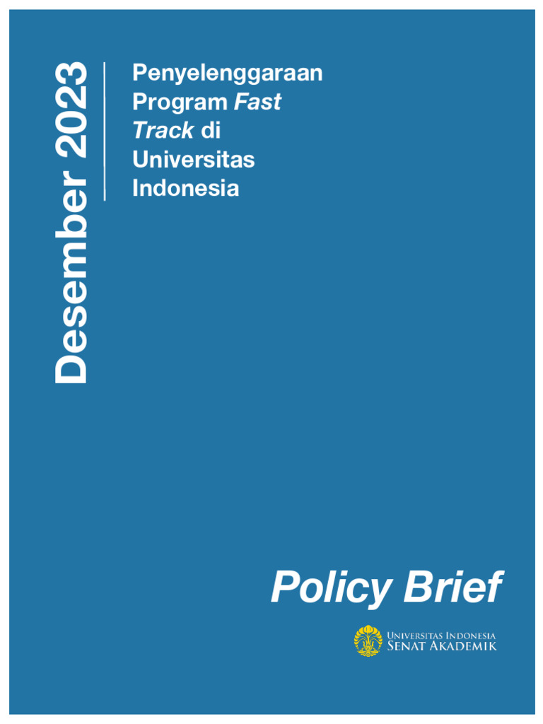 Kebijakan Program Fast Track UI 2023 | PDF