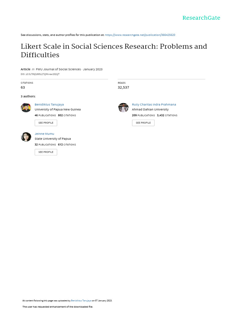Challenges of Likert Scale in Research | PDF | Likert Scale | Statistics