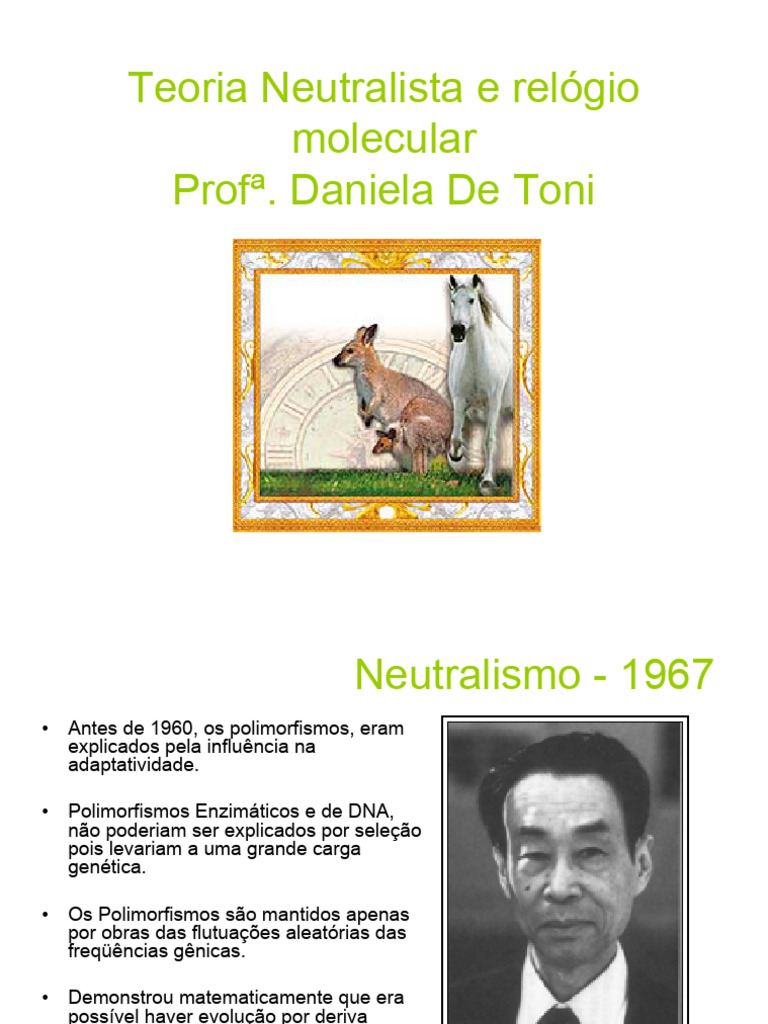 Teoria Neutralista e Relógio Molecular | PDF | Evolução | Biologia ...