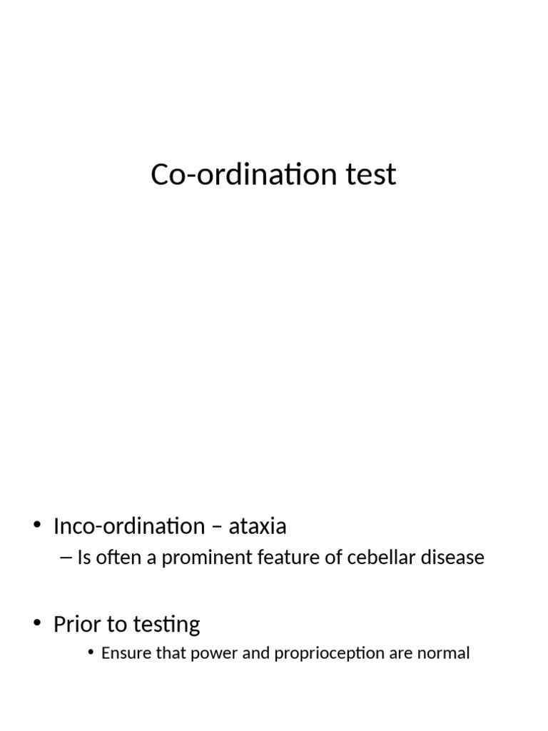 Co-Ordination Test and Gait | PDF | Force | Anatomical Terms Of Motion
