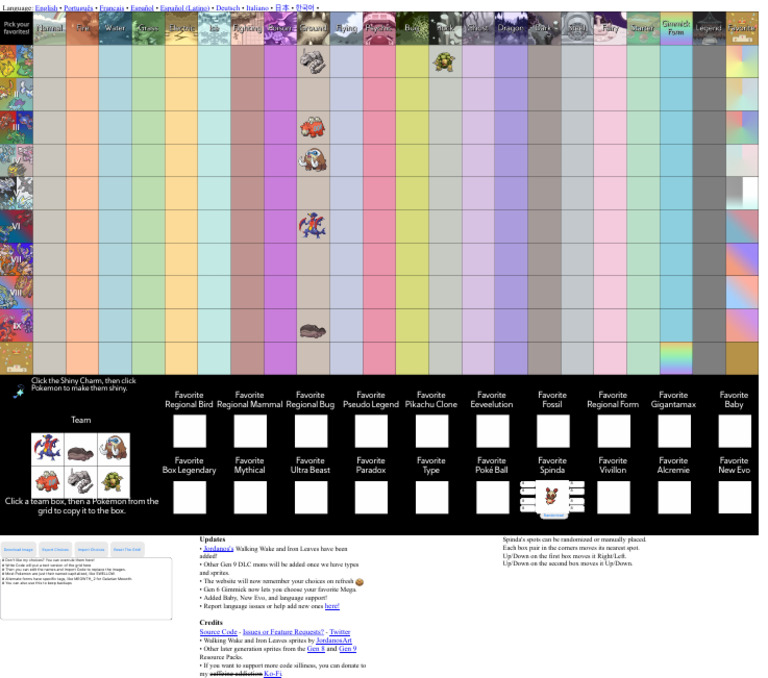 Ultimate Favorite Pokémon Picker | PDF | Pokémon | Video Games