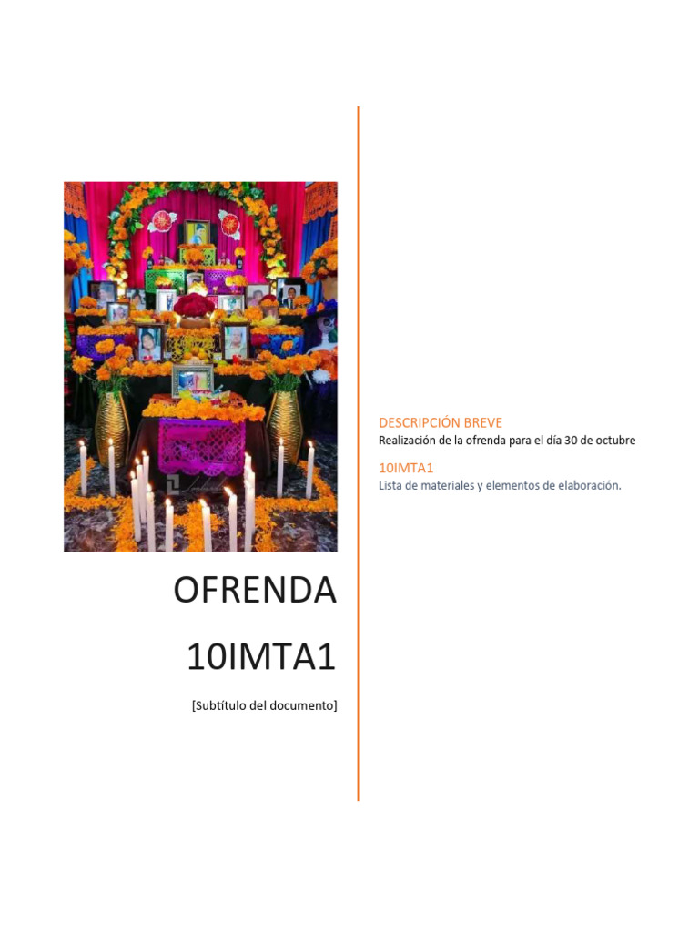Ofrenda de Madera Pintada para Día de Muertos | PDF