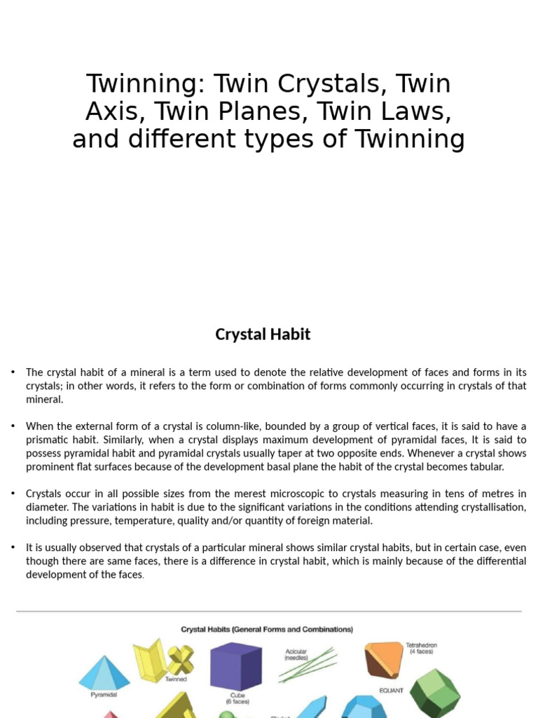 Twinning | PDF | Crystal Structure | Minerals