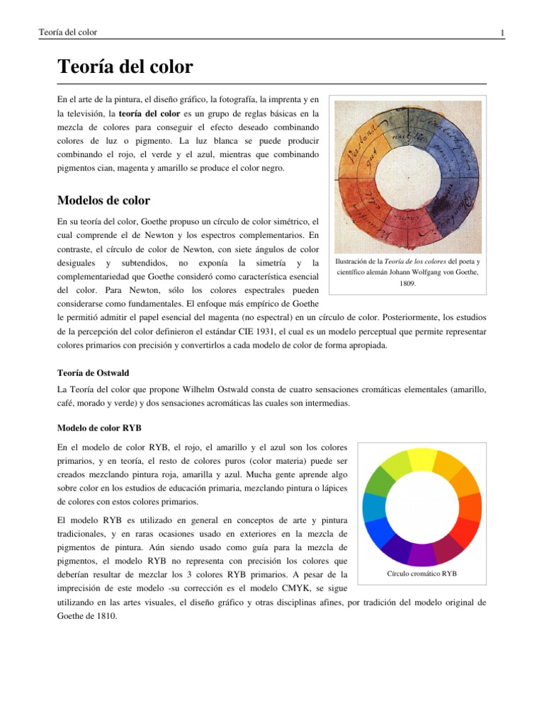 Teoria Del Color | PDF | Color | Diseño gráfico