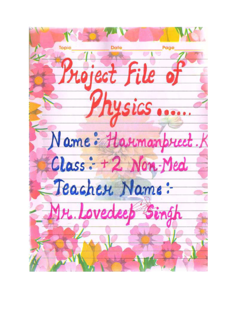 Physics Project File | PDF