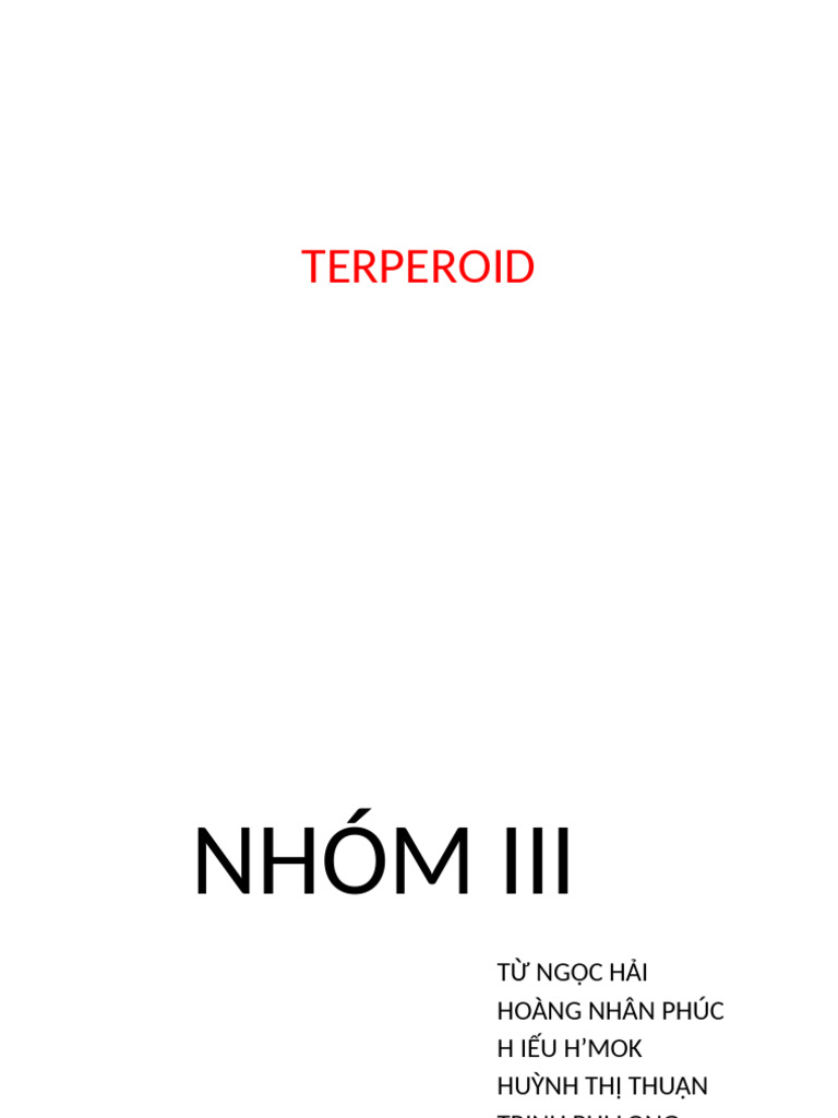Hopchatthiennhien - Nhom3-Terpenoid | PDF