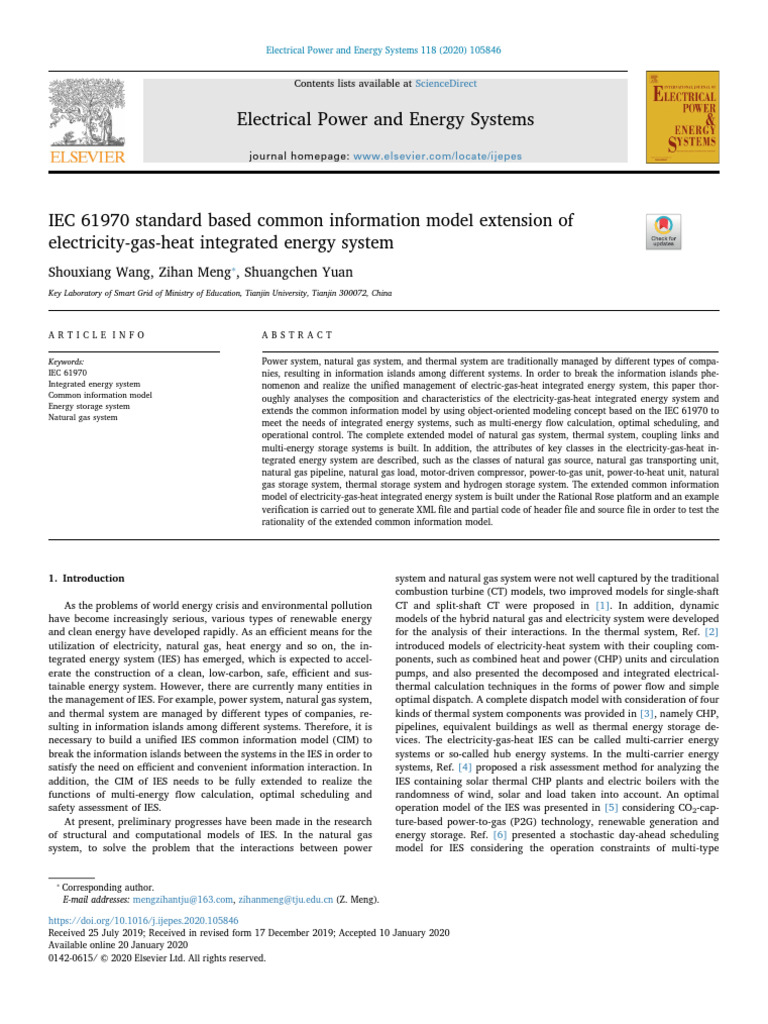 IEC 61970 Standard Based Common Information Model Extension of ...