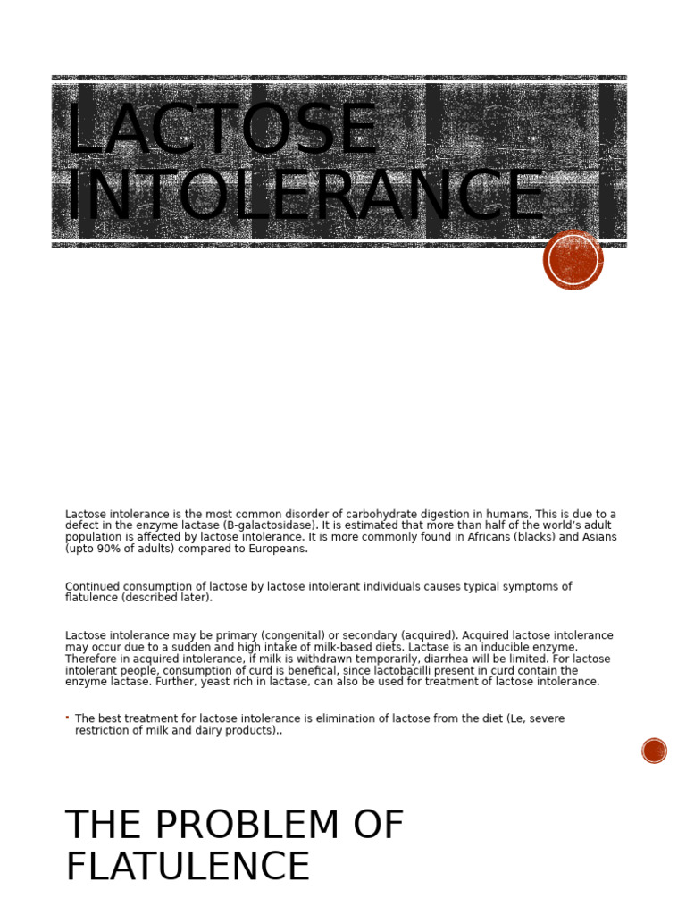 Lactose Intolerance | PDF | Wellness | Science & Mathematics