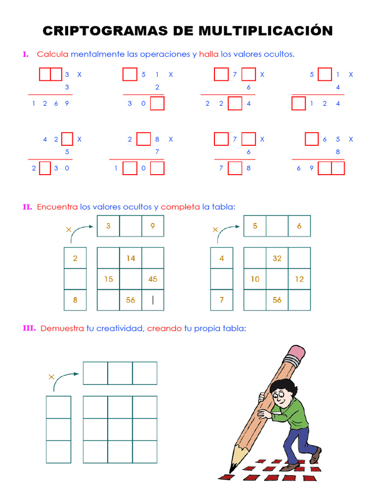 Criptogramas de Multiplicación | PDF